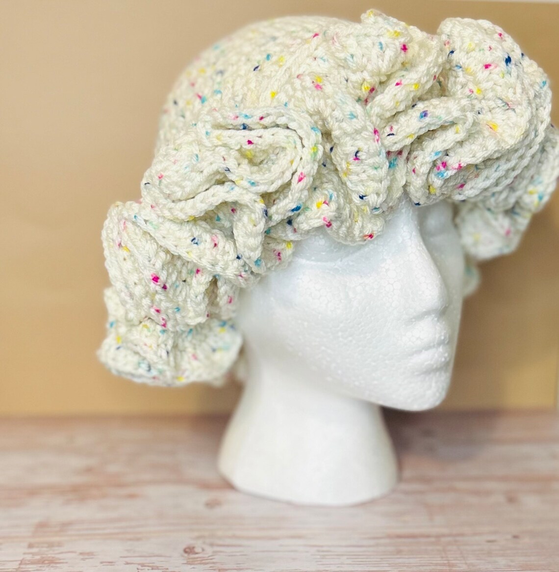 Crochet Ruffle Hat, Handmade Crochet, Ruffle Crochet Hat, Summer Hat ...