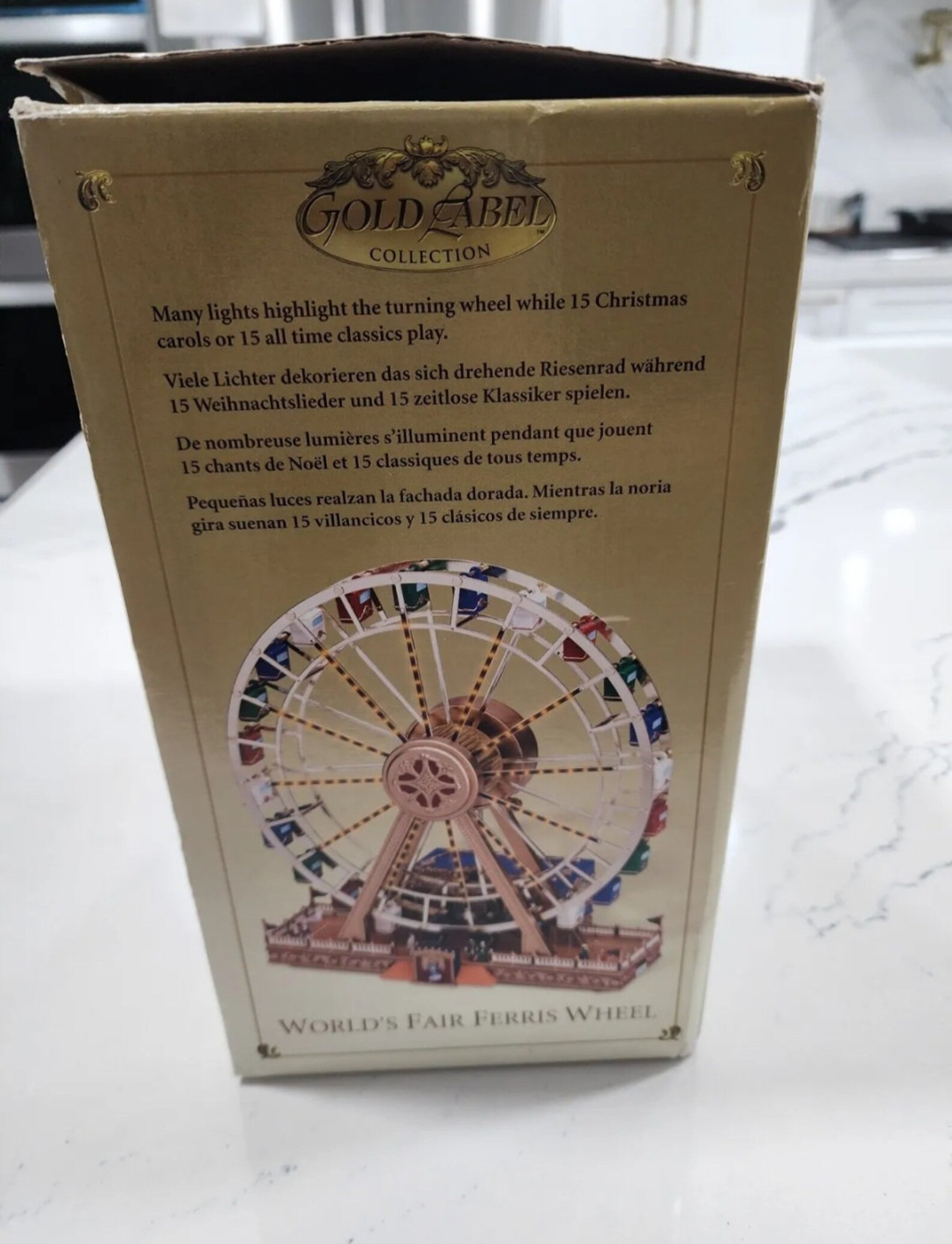 Mr. Christmas World's Fair Ferris Wheel Gold Label Collection Lighted ...