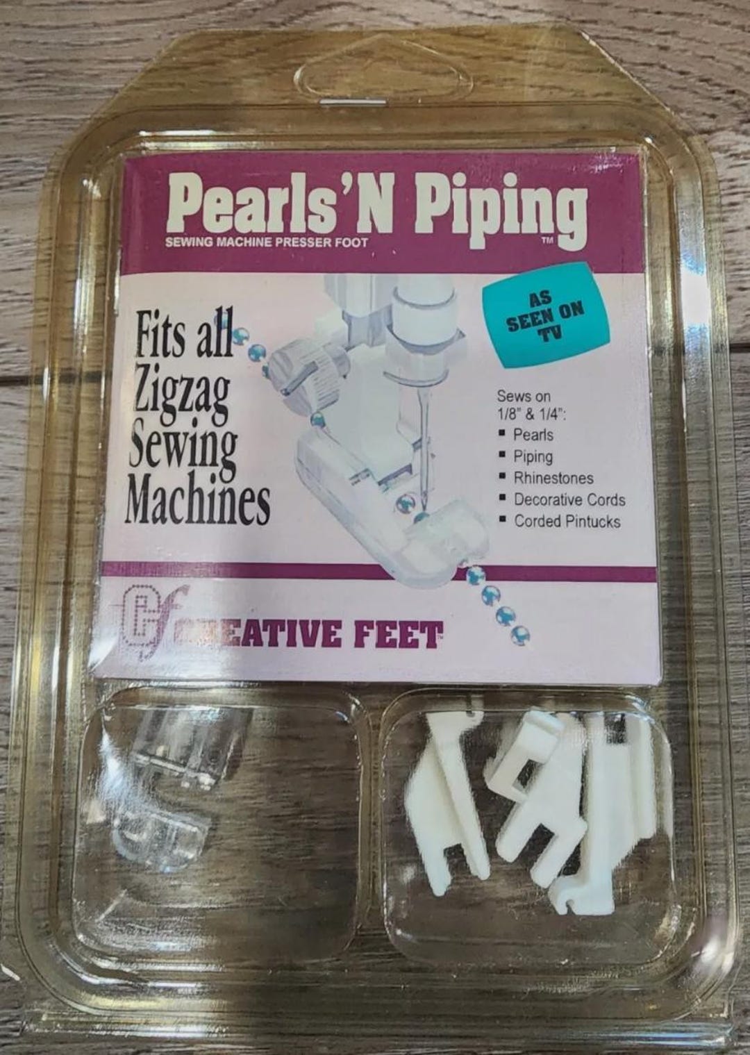 Pearls 'N Piping, Sewing Machine Presser Foot Set - Fits Zig-zag ...