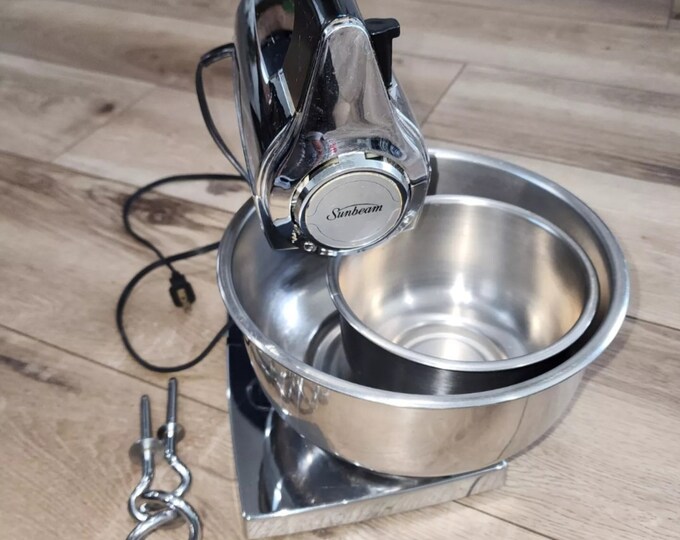 SUNBEAM MIXMASTER MIXER Black & Chrome Extras Tested Working Vintage - Etsy