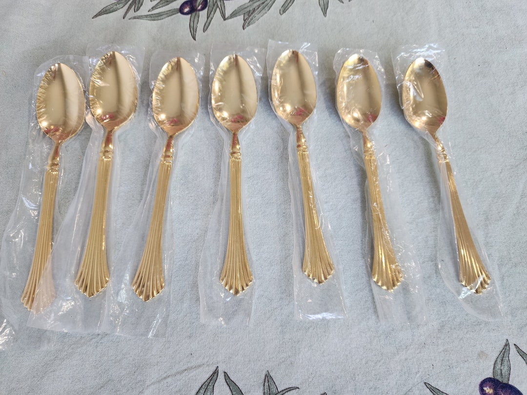 7 Piece Home Concepts Stainless Japan Cannes 24k Gold Electroplate ...