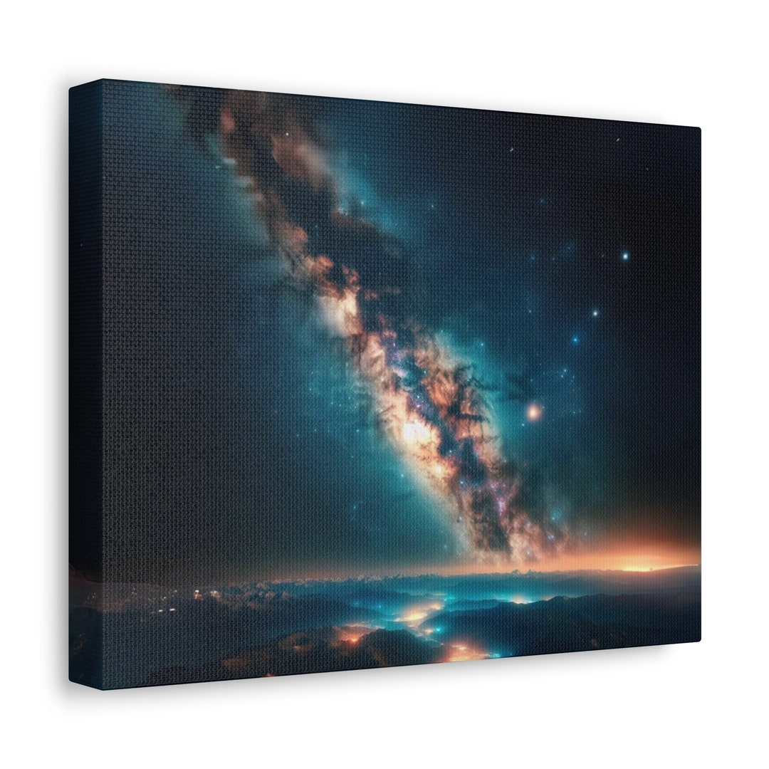 The Milky Way Galaxy Canvas Print | Satin Canvas, Galactic Nebula ...