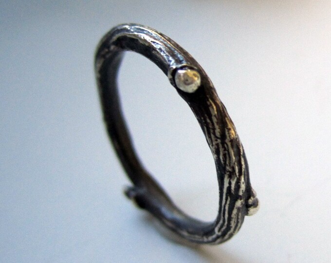 Willow Twig Ring Sterling Silver Blackened Twig Jewelry - Etsy