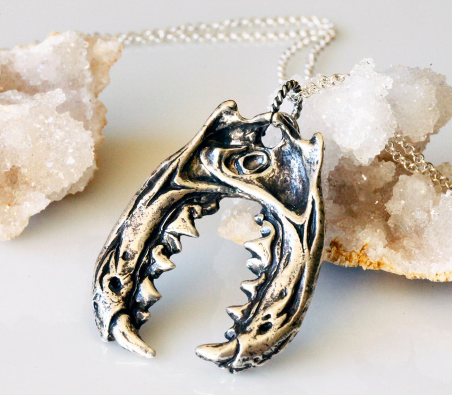 The Jaws of the Jabberwocky, Sterling Silver Pendant - Etsy