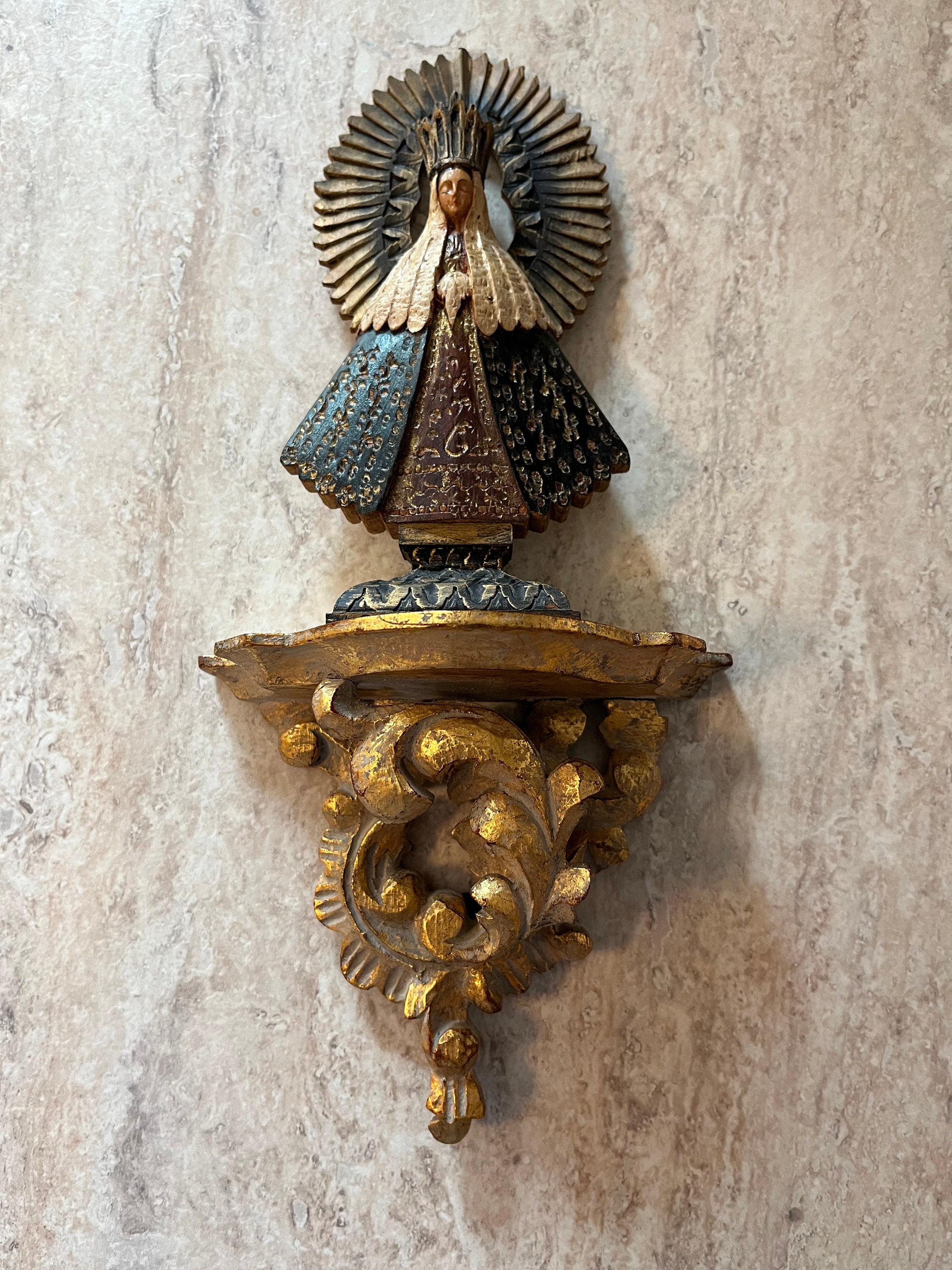 Antique Cortes Family Hand Carved Wood Santos Virgin Mary of - Etsy