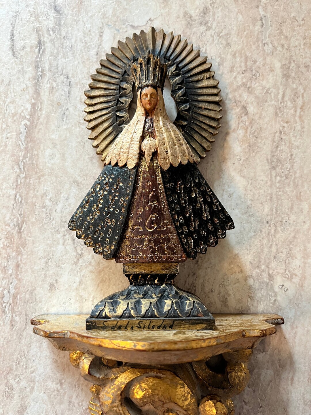 Antique Cortes Family Hand Carved Wood Santos Virgin Mary of - Etsy