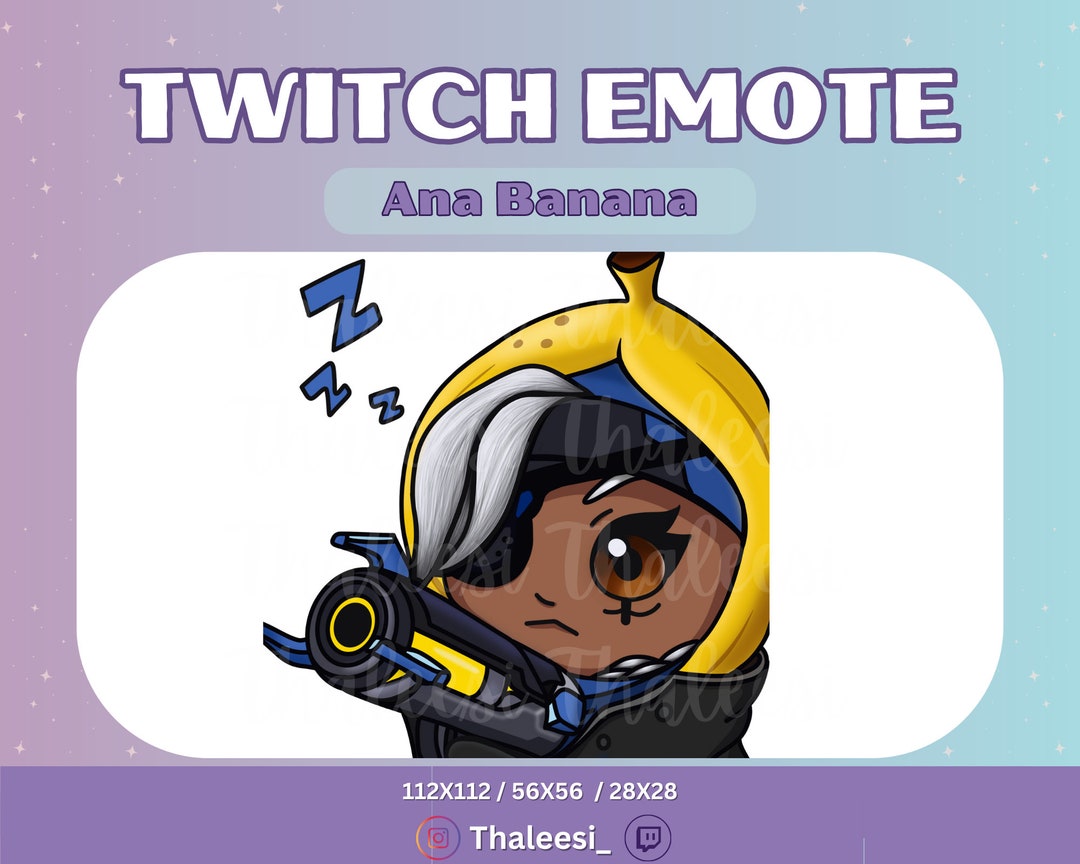 Ana Banana Twitch and Discord Emote - P2U Overwatch - Etsy