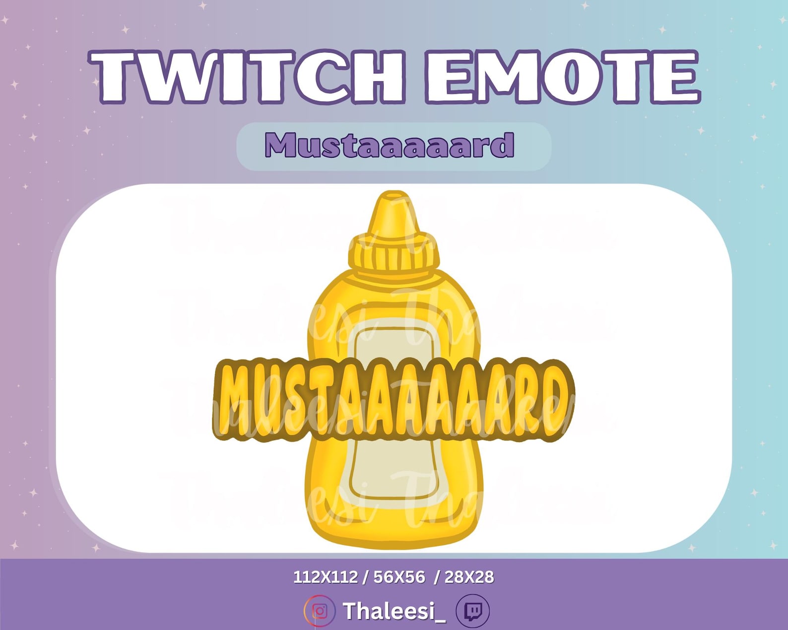 Mustard Twitch and Discord Emote - P2U Kdot - Etsy