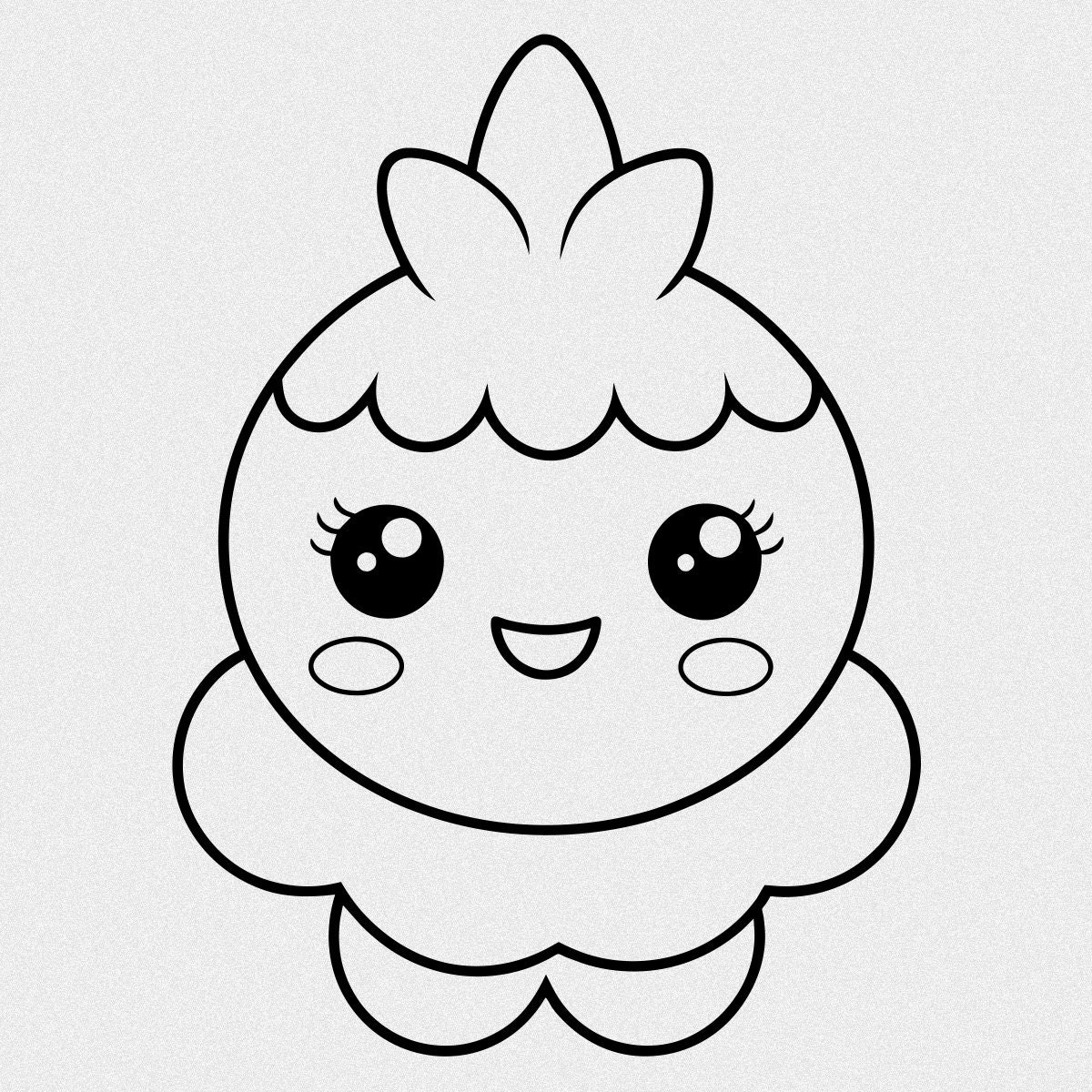 30 Cute Kawaii Coloring Pages for Kids | Coloring Page Mega Bundle ...