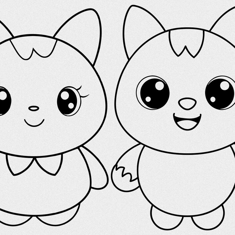 30 Cute Kawaii Coloring Pages for Kids | Coloring Page Mega Bundle ...