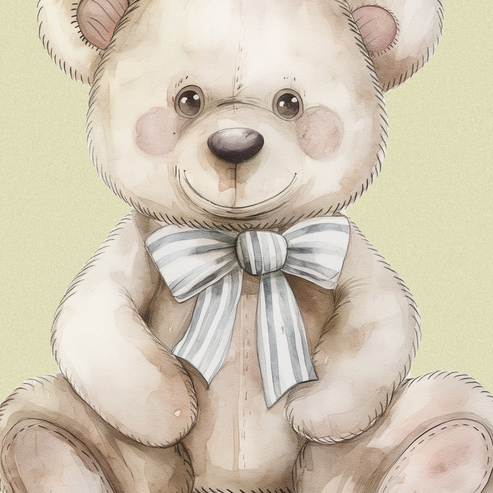 8 Teddy Bear Watercolor Clipart, PNG Digital Download | Teddy Bear Baby ...
