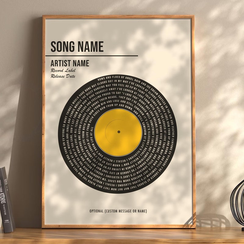 Acrylic Song Poster - Etsy