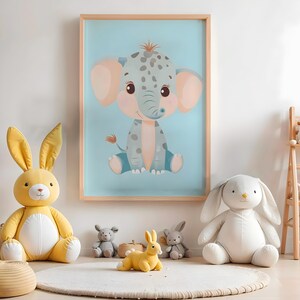Elephant Nursery Decor Baby Room Wall Art Nursery Decor Prints Animal ...