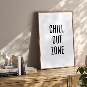 Chill Out Zone Wall Art Print Vintage Bar Cart Retro Aesthetic Kitchen ...