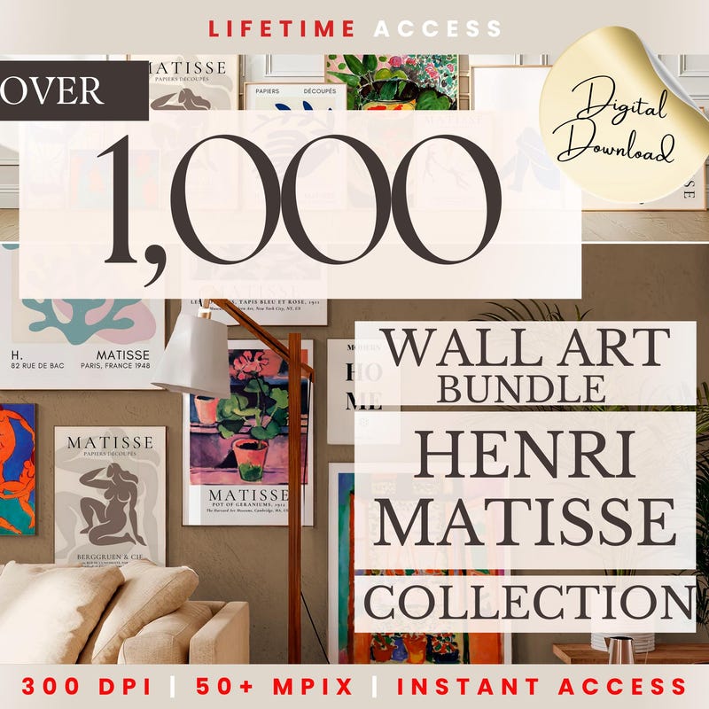 Matisse the Library Print - Etsy