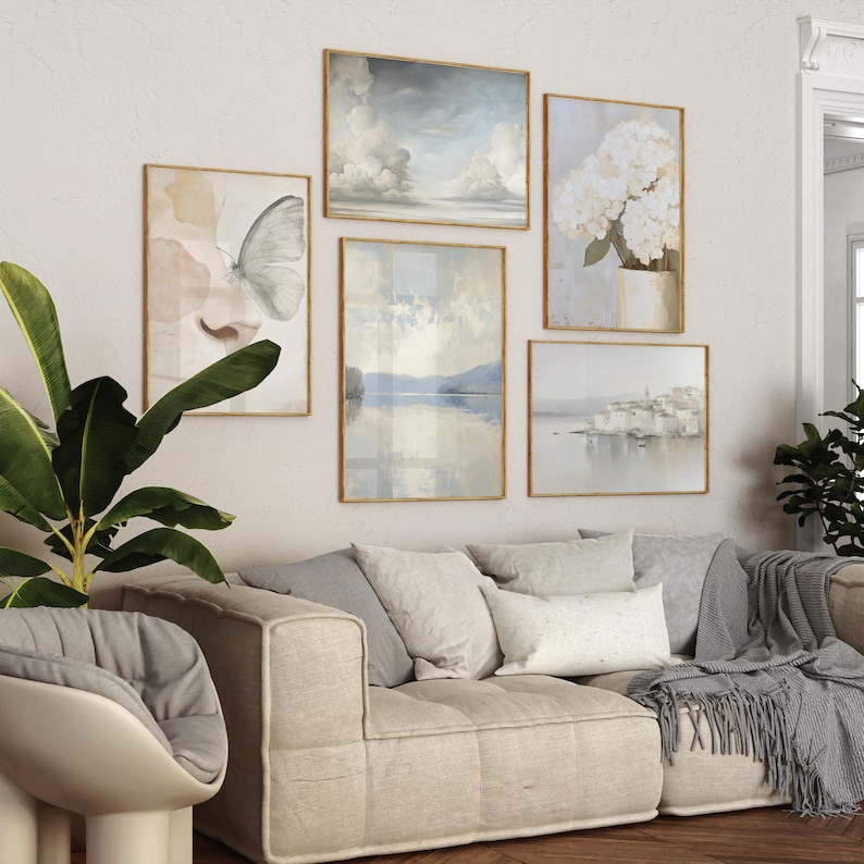 Neutral Muted Vintage Prints Wall Set of 10 Prints, Gallery Art Print ...