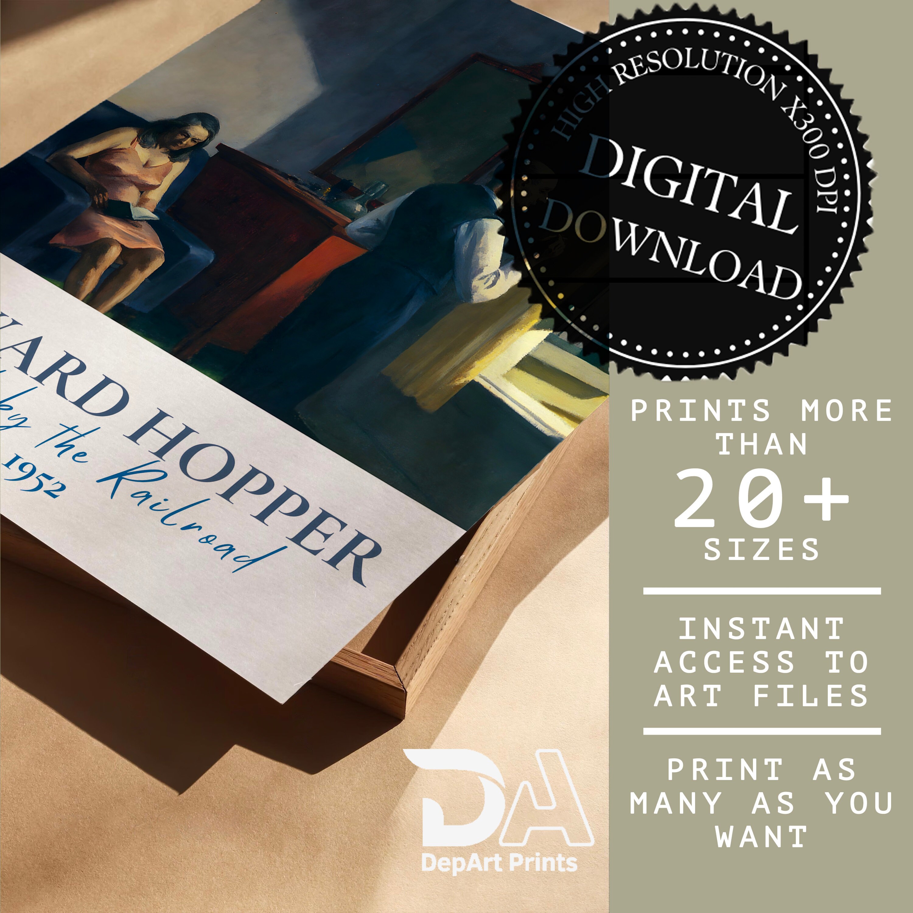 Edward Hopper Print, Vintage Neutral Gallery Wall Prints Minimalist ...