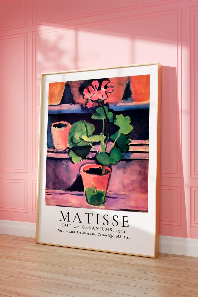 Matisse Flower Exhibition Poster | Retro Gallery Wall Art (digital ...