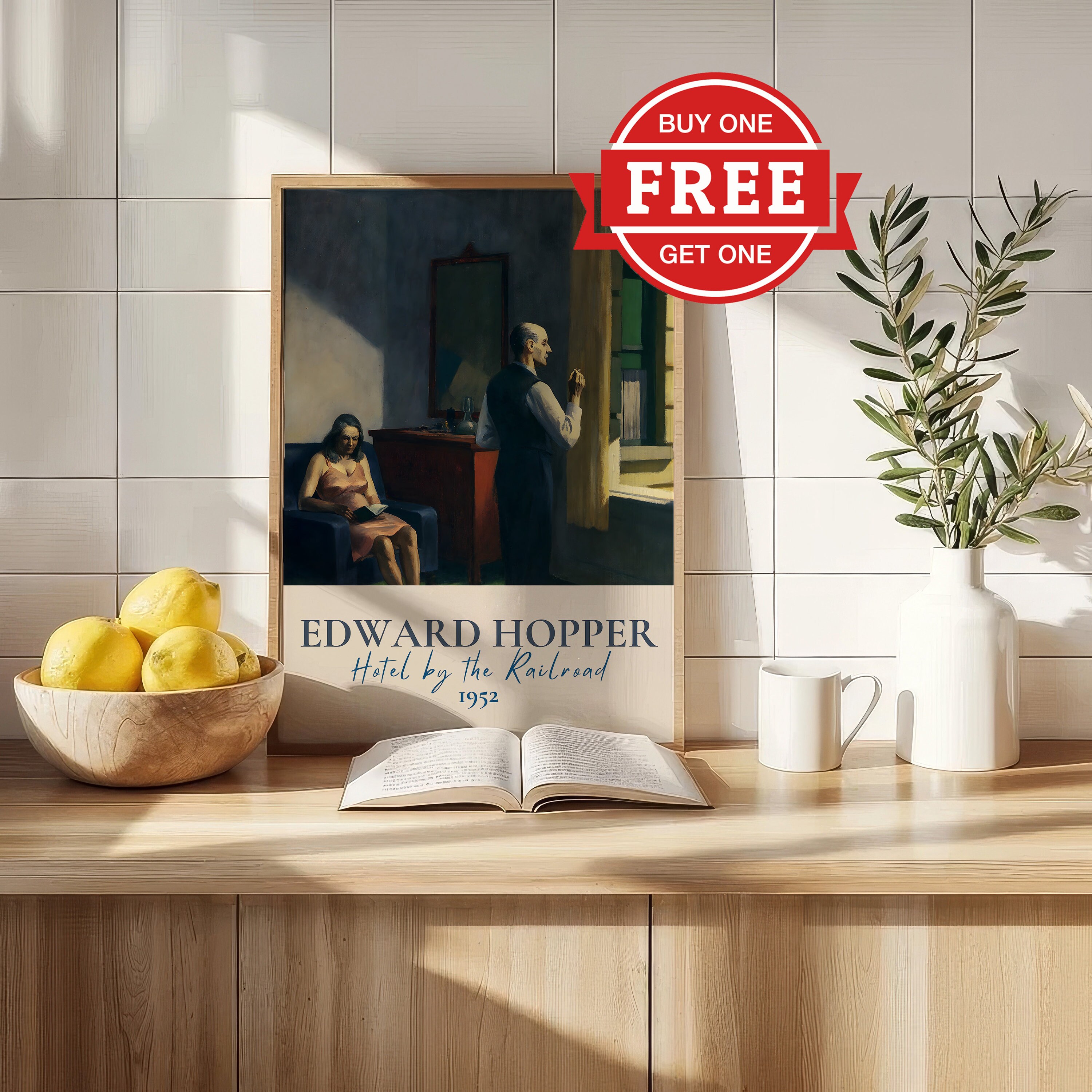 Edward Hopper Print, Vintage Neutral Gallery Wall Prints Minimalist ...