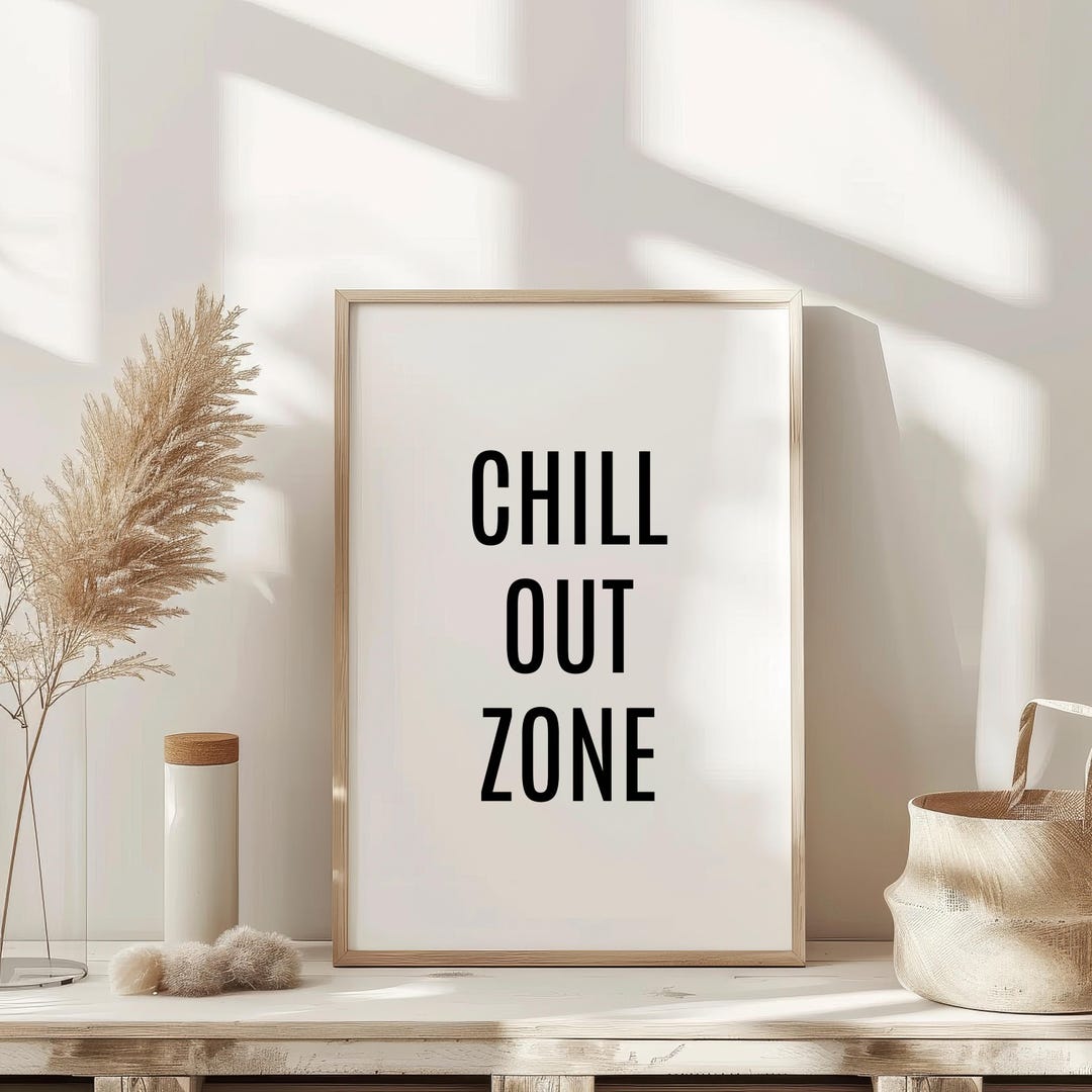 Chill Out Zone Wall Art Print Vintage Bar Cart Retro Aesthetic Kitchen ...