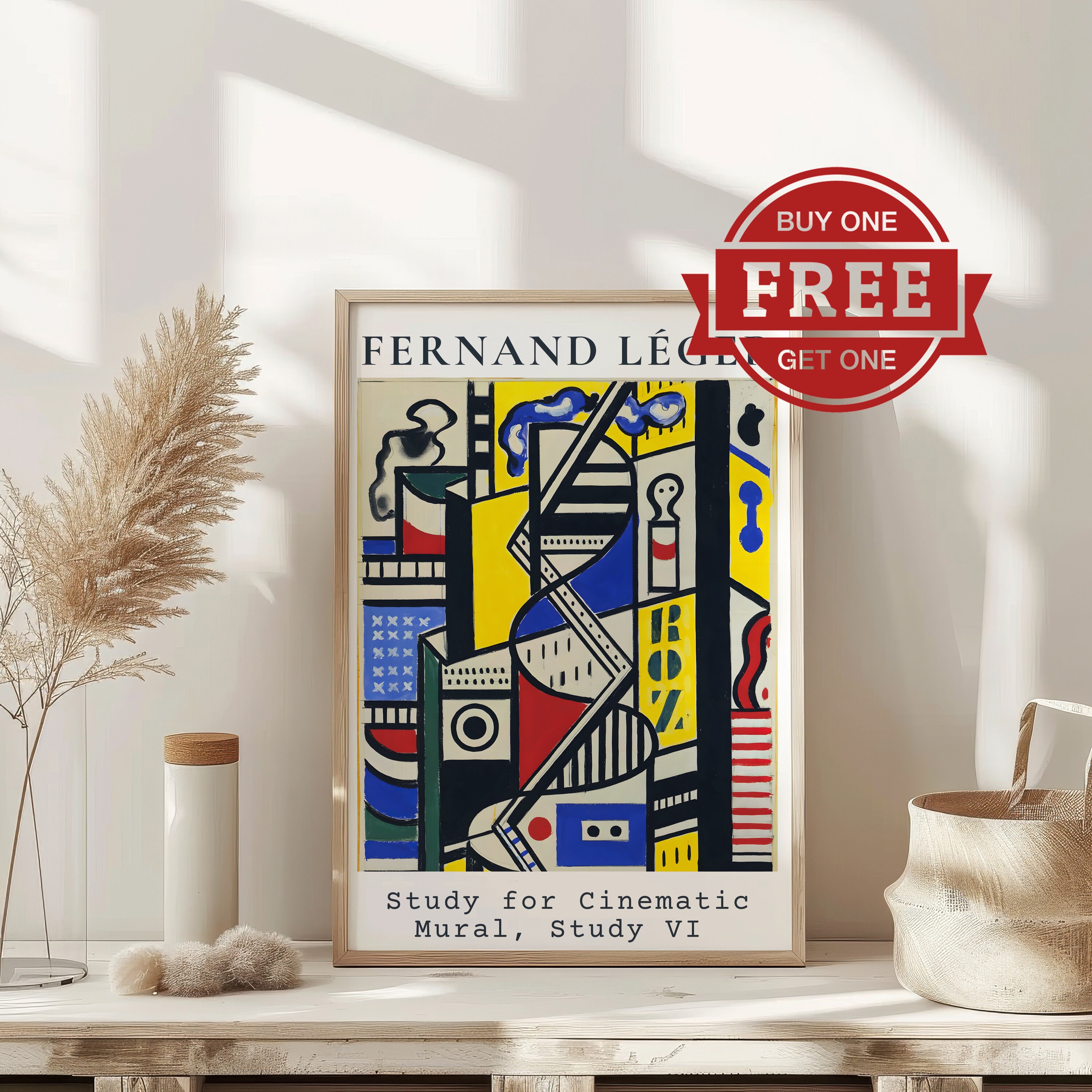 Fernand Leger Print, Vintage Neutral Gallery Wall Prints Minimalist ...