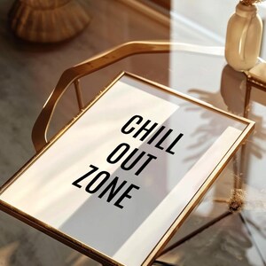 Chill Out Zone Wall Art Print Vintage Bar Cart Retro Aesthetic Kitchen ...