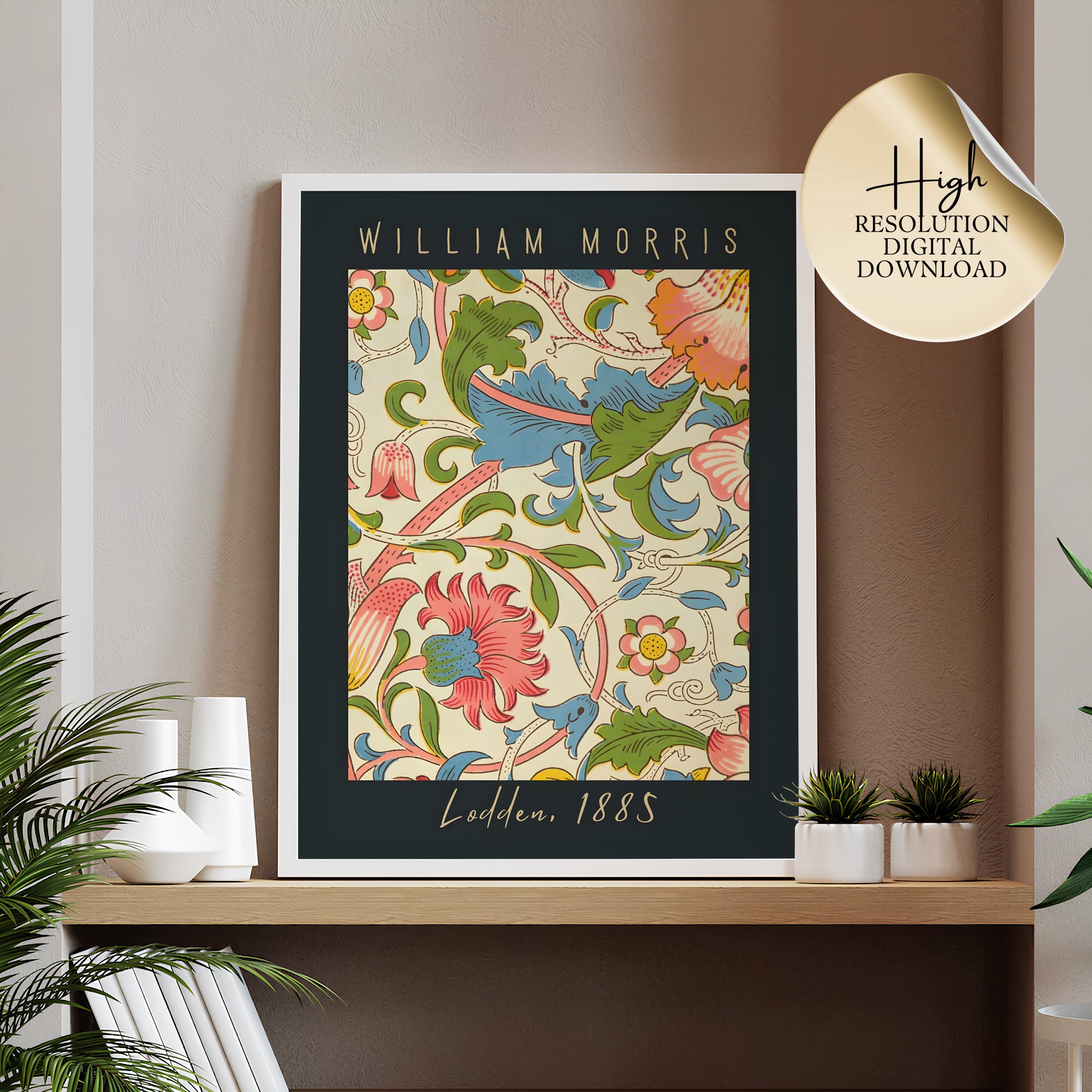 William Morris Print, Vintage Neutral Gallery Wall Prints Minimalist ...