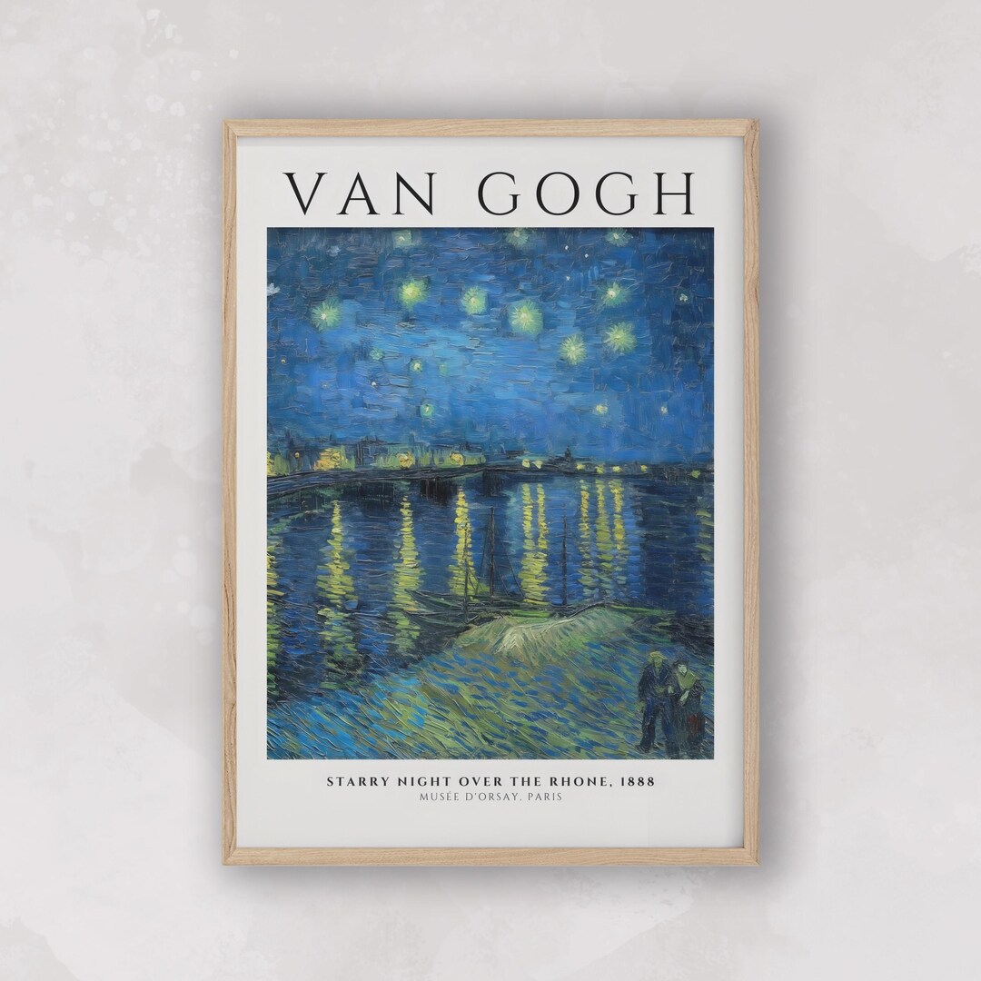Van Gogh Starry Night Over the Rhone Print, Fine Art (digital Download ...