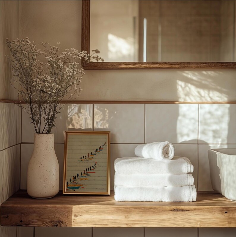 Eclectic People on Sheet Music Art Print, Trendy Home Decor (digital ...