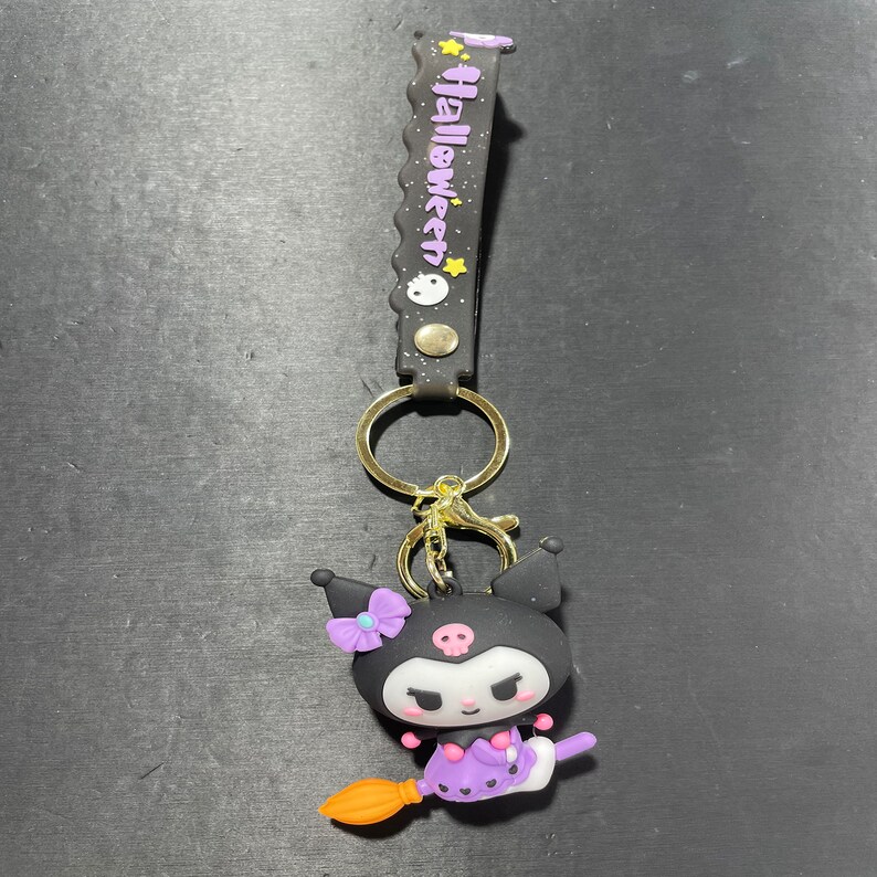 3D Rubber Kuromi,rubber Melody,cute Keyring,cartoon Character Keyring ...