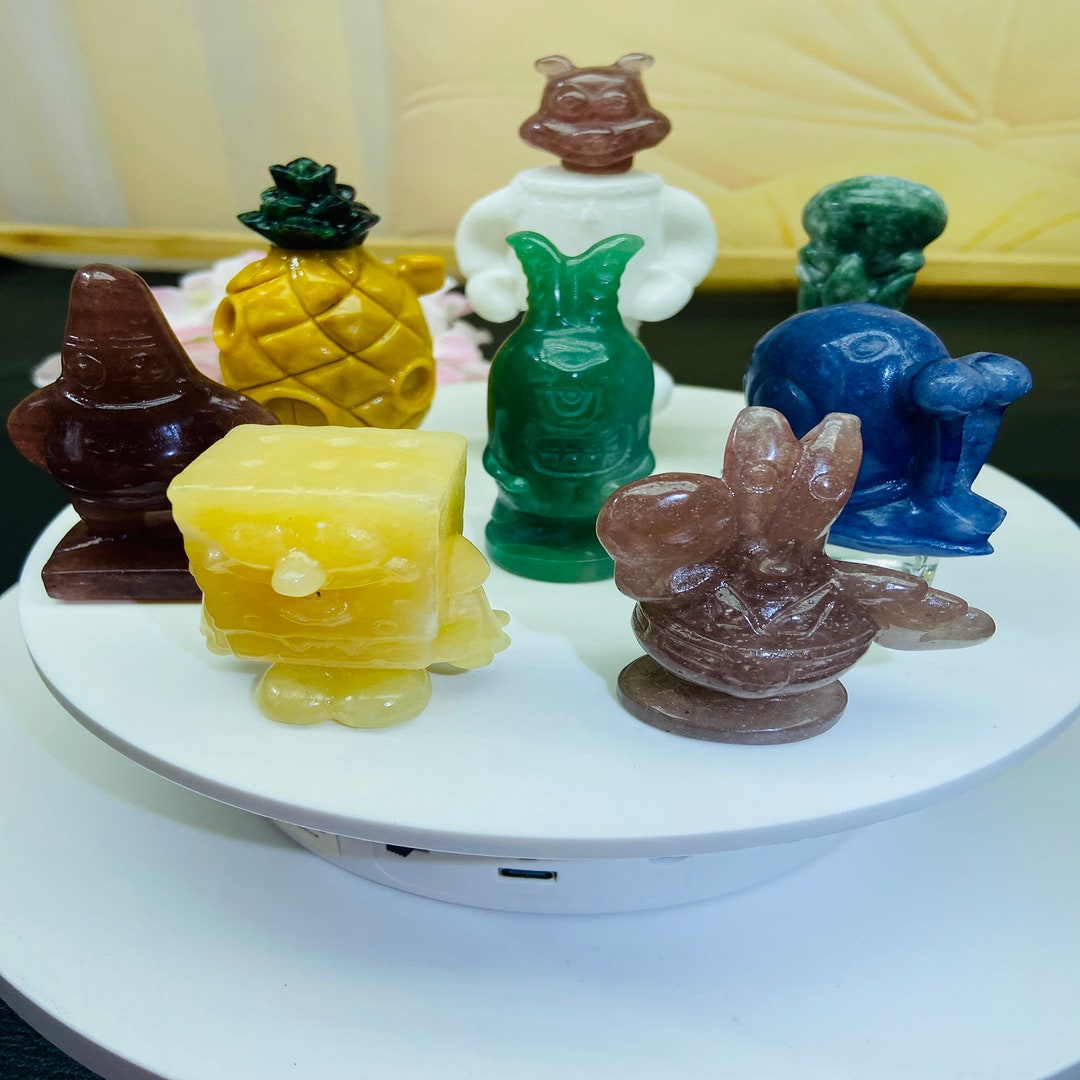 Spongebob Character Set, Healing Crystal,spongebob Gift for Boy ...