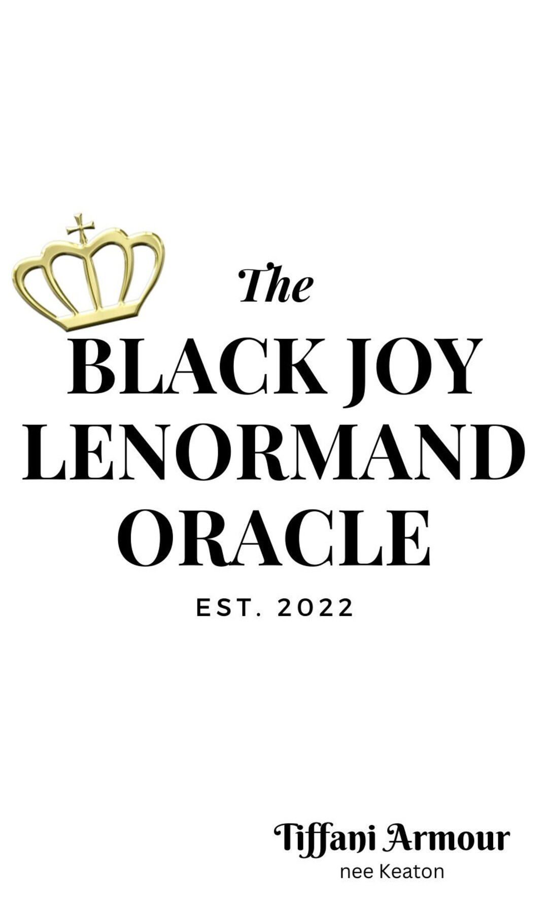 Black Joy Lenormand Oracle Digital Tarot Card Deck, English Oracle ...