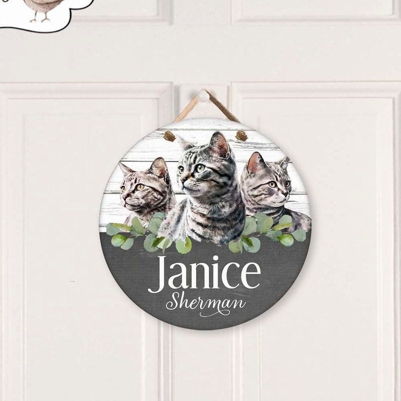 Office Door Name Sign Cat - Etsy