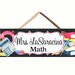 Math Class Door Sign, Personalized Teacher Classroom Door Sign - Etsy