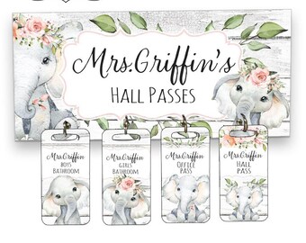 Personalized Boho Classroom Decor Hall Passes Sign Teacher | Etsy