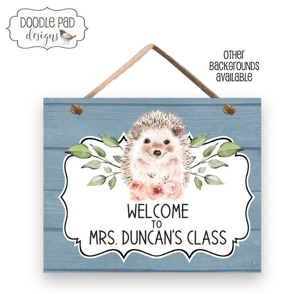 Hedgehog Teacher Sign - Etsy