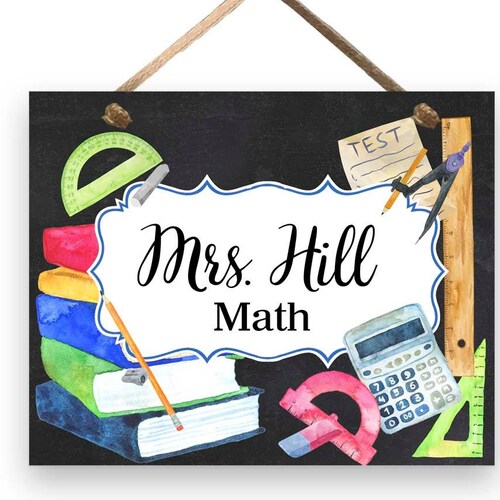 Classroom Door Sign 8 X 10 Math Class Sign - Etsy