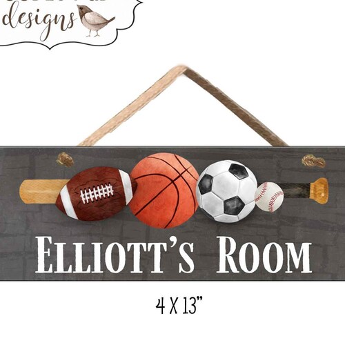 Sports Door Sign Kids Room Sign Door Sign for Coach - Etsy