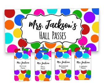 Personalized Classroom Decor Hall Passes Sign Teacher Gift | Etsy