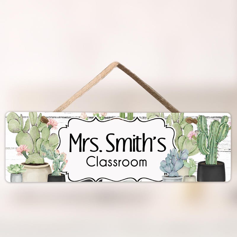 Cactus Classroom Sign - Etsy