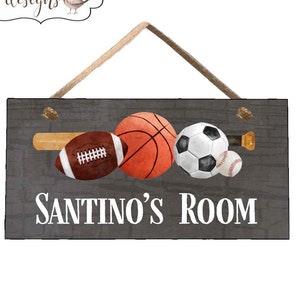 Sports Door Sign, Kids Room Sign, Door Sign for Coach - Etsy