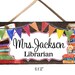 Library or Reading Nook Door Sign | Personalized Librarian Office Sign ...