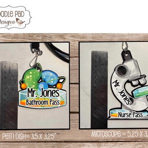 Custom Hall Passes Science Class Bathroom Pass Science Teacher ...