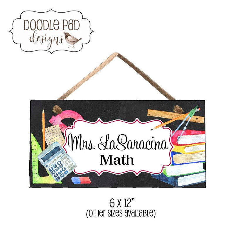 Math Class Door Sign Personalized Teacher Classroom Door Sign - Etsy