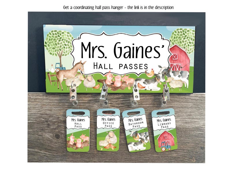 Custom Teacher Door Sign: Farm Animals Classroom Decor - Etsy