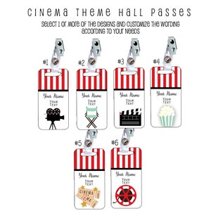 Personalized Classroom Decor, Movie Hall Passes Sign, Teacher Gift ...