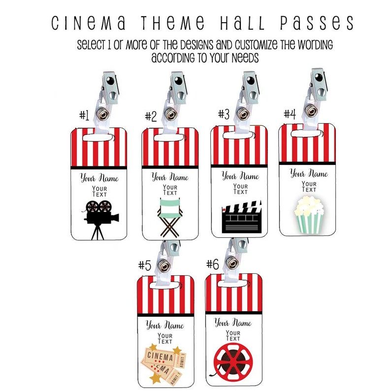 Personalized Classroom Decor Movie Hall Passes Sign Teacher - Etsy