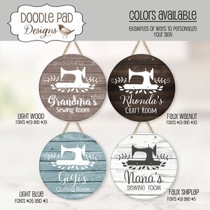 Personalized Sewing Room Door Sign, Round Quilting Room Decor - Etsy