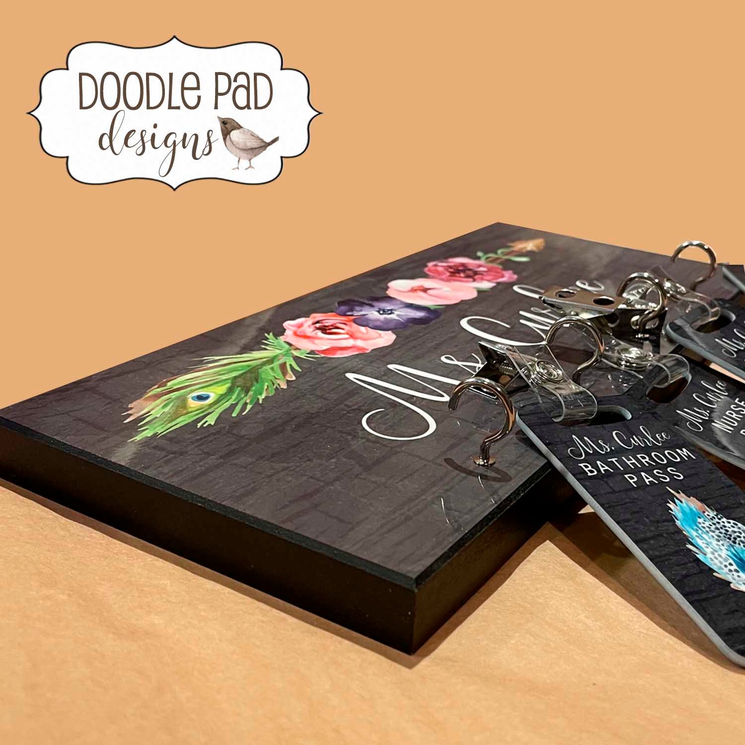 Personalized Boho Classroom Decor Hall Passes Sign Teacher | Etsy