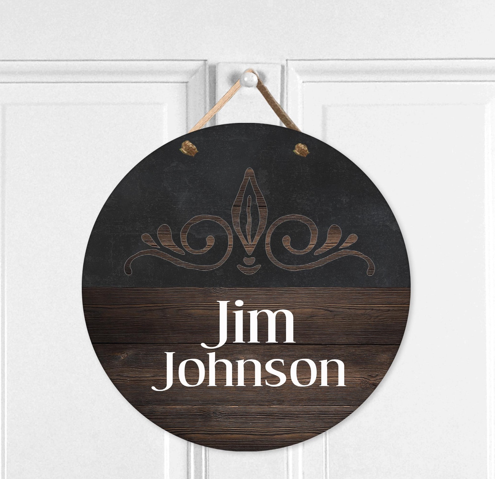 Personalized Round Door Sign for Assisted or Senior Living Apartment ...